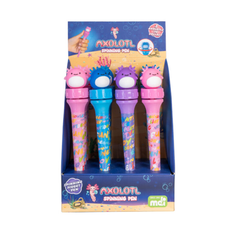Spinning Axolotl Pen - Blueberry Express